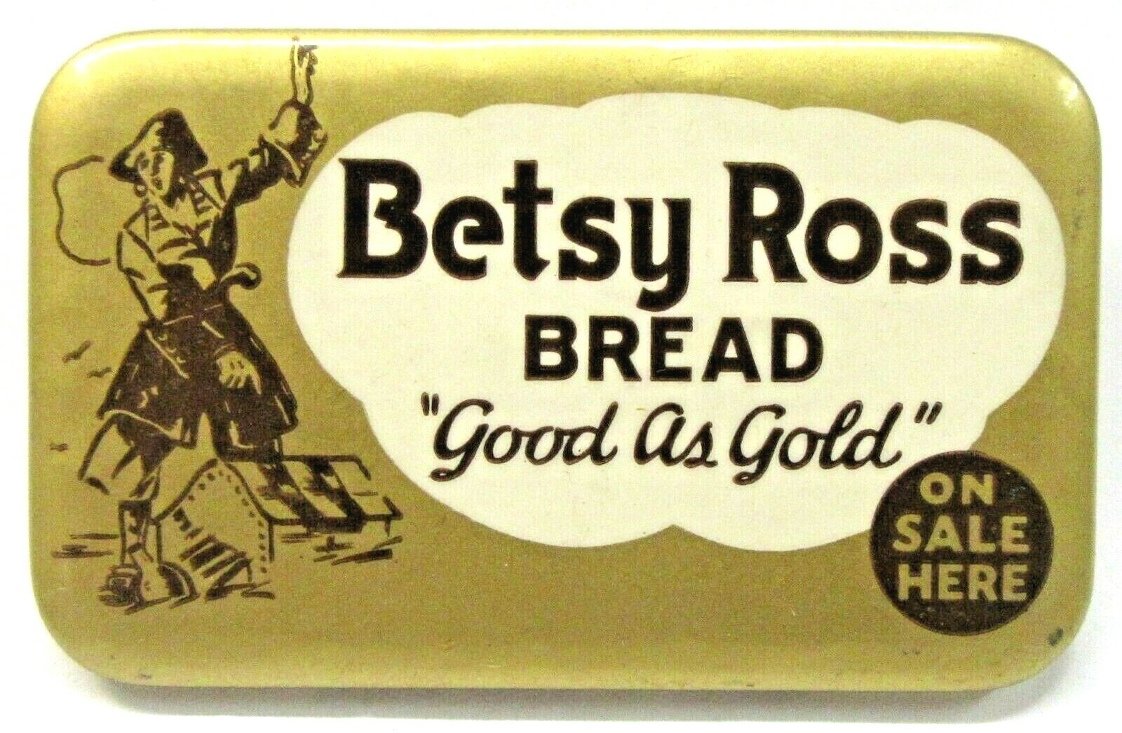 older vintage BETSY ROSS BREAD rectangular employee pinback button ^ | eBay