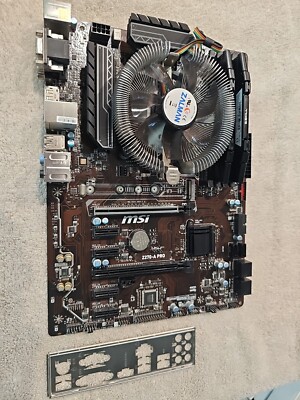 #103 MOBO COMBO i5-7600 + 16gb Ram + MSI Z270-A PRO MOTHERBOARD TESTED ...