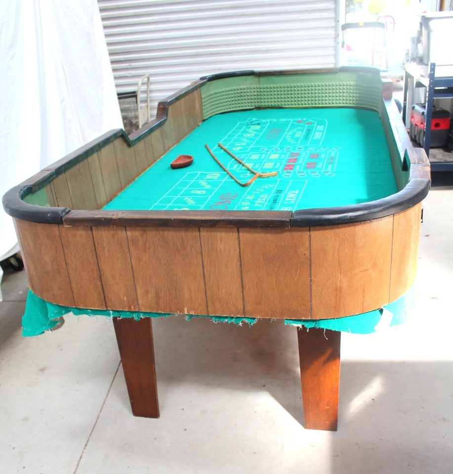 10' CRAPS TABLE - Traveling Casino w/ Transport Crate- Easy Set Up ...