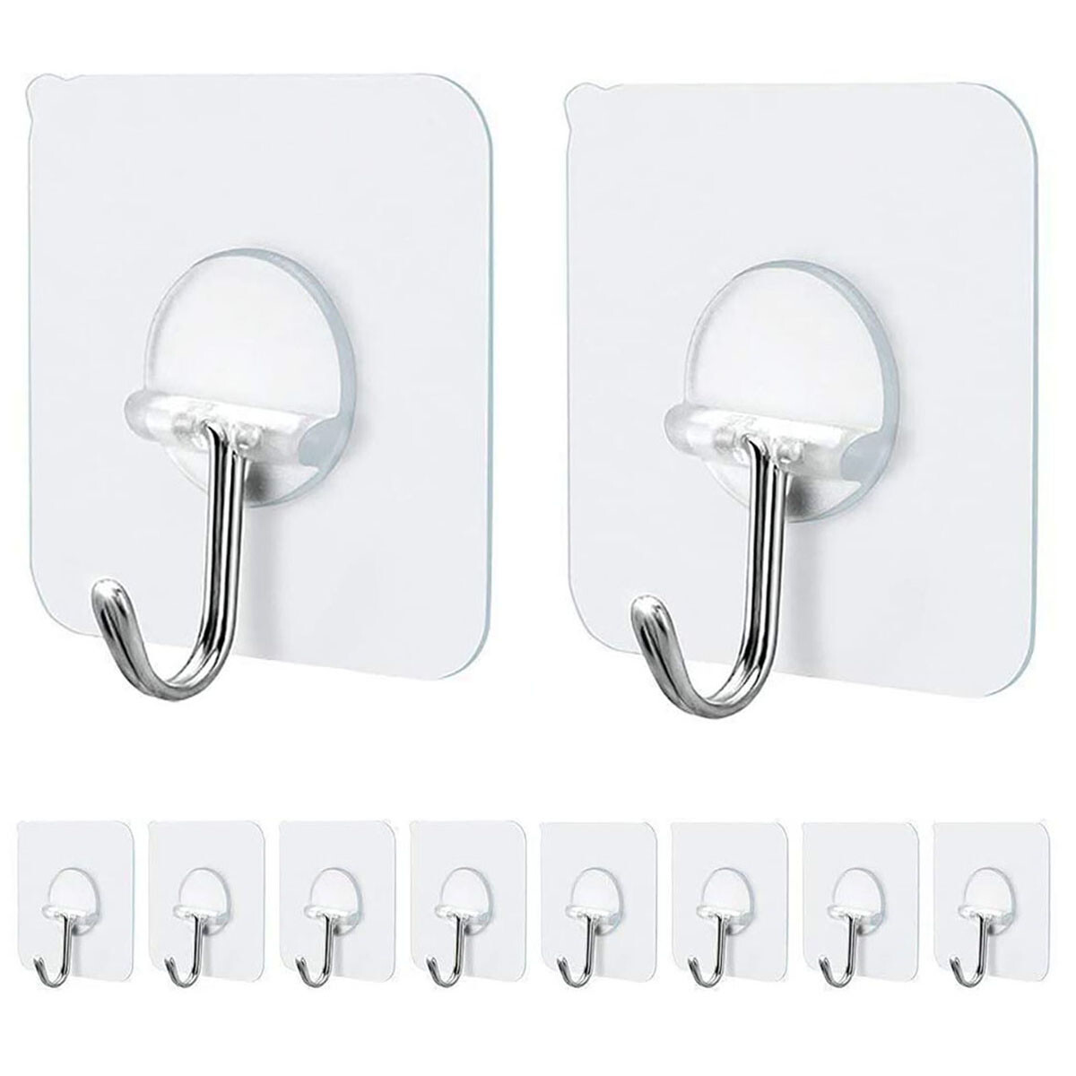 VDL 1~100 Self Adhesive Hook Strong Sticky Hooks Heavy Duty Wall ...