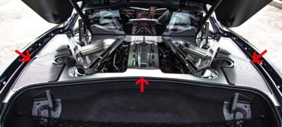 ACC C8 Corvette Engine Bay Covers Brushed Steel Polished Insert Kit ...