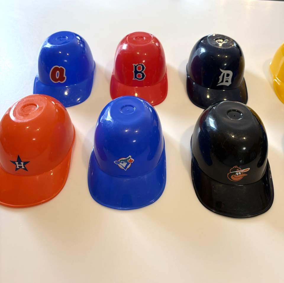 Lot of 12 Vintage LAICH Mini MLB Baseball Batting Helmets Ice Cream ...