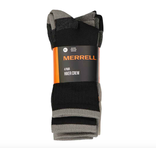 Merrell Mens 4 Pack Hiker Crew Socks M/L | eBay