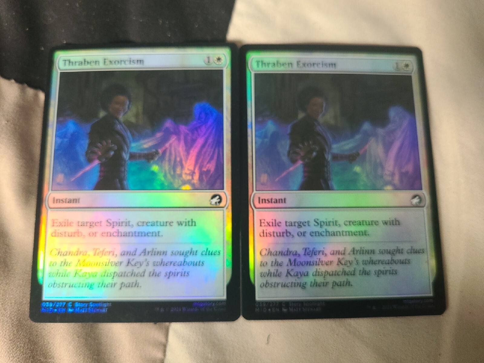 MTG MID Thraben Exorcism ×2 FOIL 039/277 PACK FRESH Magic The Gathering ...