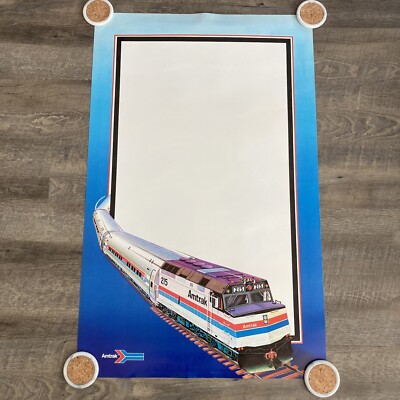 Vintage Amtrak Train Travel Poster Size 25" x 40" Great Condition | eBay