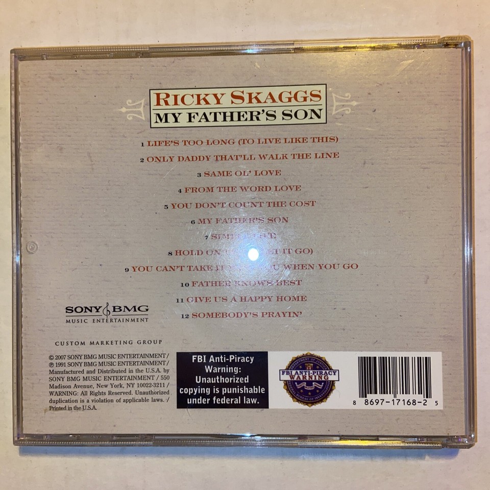 My Father's Son, Skaggs, Ricky - CD Sony Music 886971716825| eBay