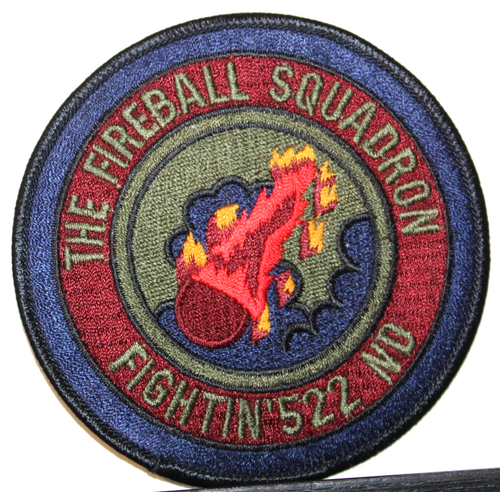 USAF 522nd Tactical Fighter Squadron Subdued Crest Insignia Emblem Badge Patch 1 | eBay