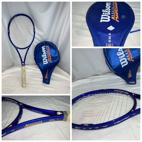 Wilson Graphite Aggressor Tennis Racket L3 4 3/8 Grip Cover EUC YGI D0 ...