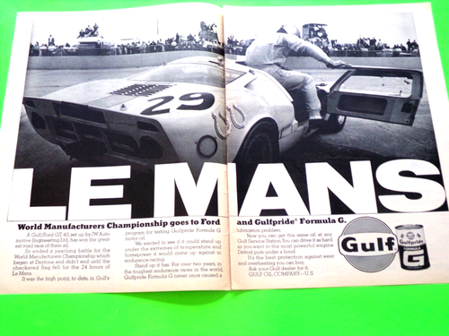 4 Lemans Ford GT 40 Ads Shell-Gulf-Autolite | eBay