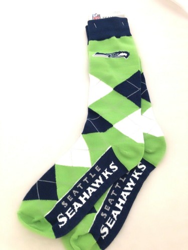 Seattle Seahawks Argyle Socks NFL Team One Size Comfy Pair Socks Fast ...