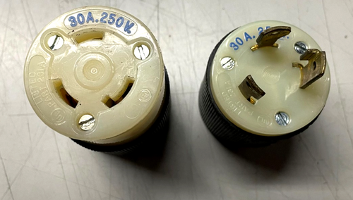 M/F 30A 250V SINGLE PHASE PLUGS 3 PRONG TWIST LOCK / PRE-OWNED | eBay