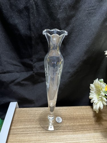 Vintage Princess House Heritage Hand Blown Crystal Bud Vase Ruffled ...