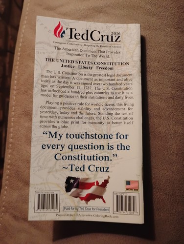 2016 US Pocket Constitution TED CRUZ U.S. Senator | eBay