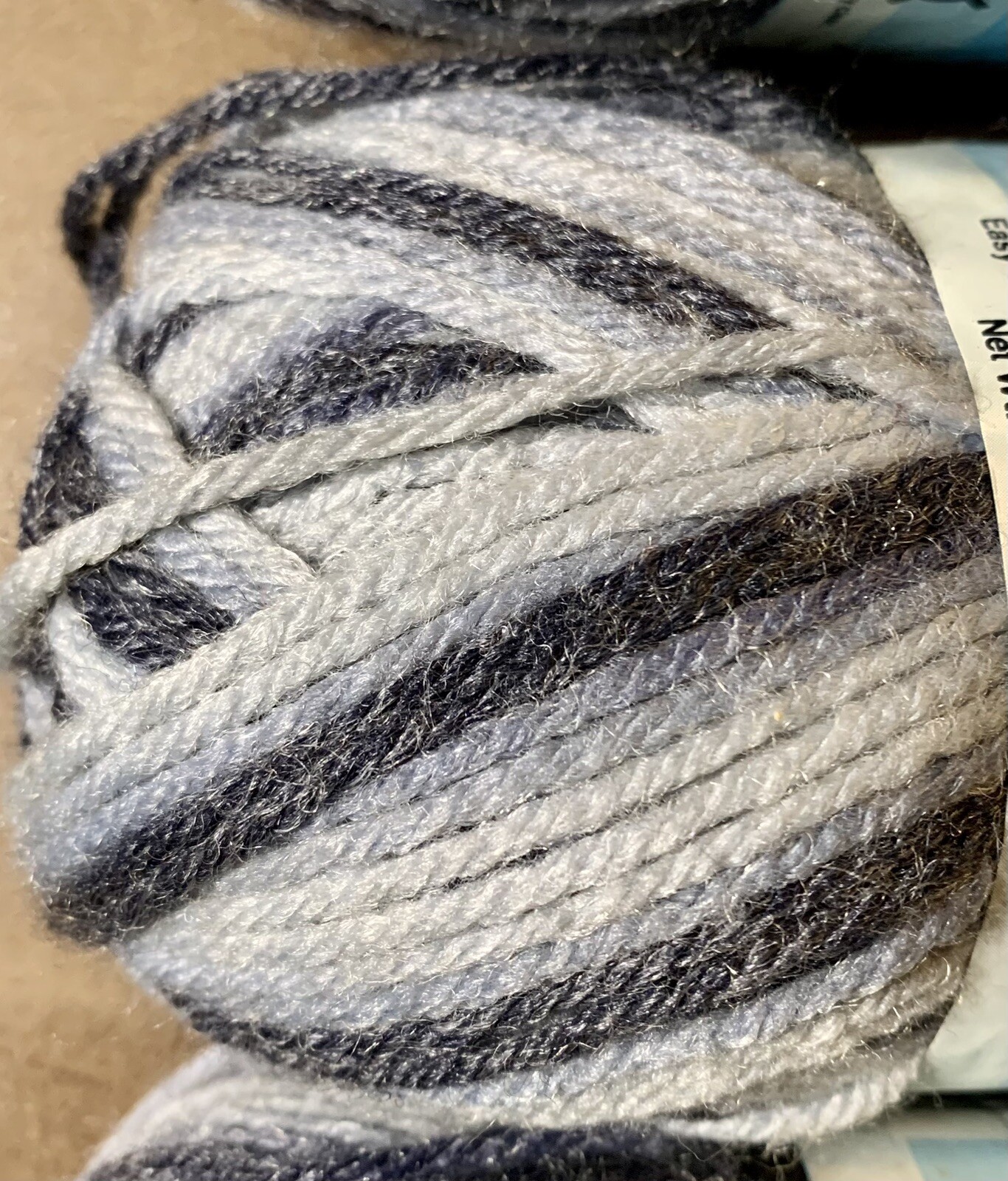 Bucilla Yarn Softex Spectrum Variegated Gray 3oz 4 Ply Worsted Vintage ...