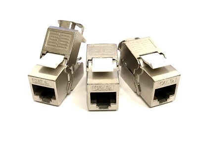 24 Stück Keystone Jack SLIM Modul geschirmt Netzwerk Buchse RJ45 Cat.6A ...