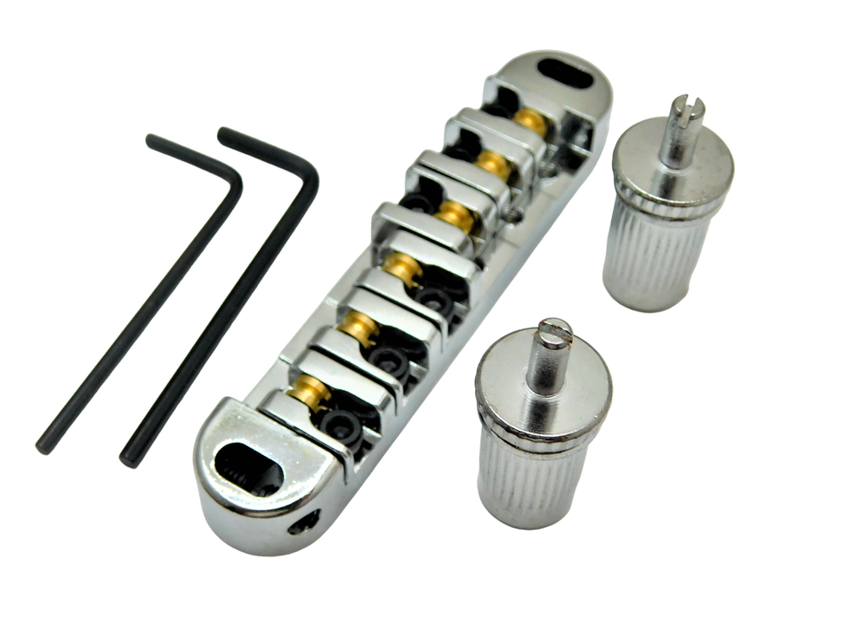 LOCKING ROLLER Bridge Epiphone Les Paul Guitar-Chrome Large Post | eBay