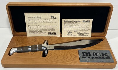 Buck Custom Knife 901LE Ribbon Cutting Scimitar Signed Blade Limited ...
