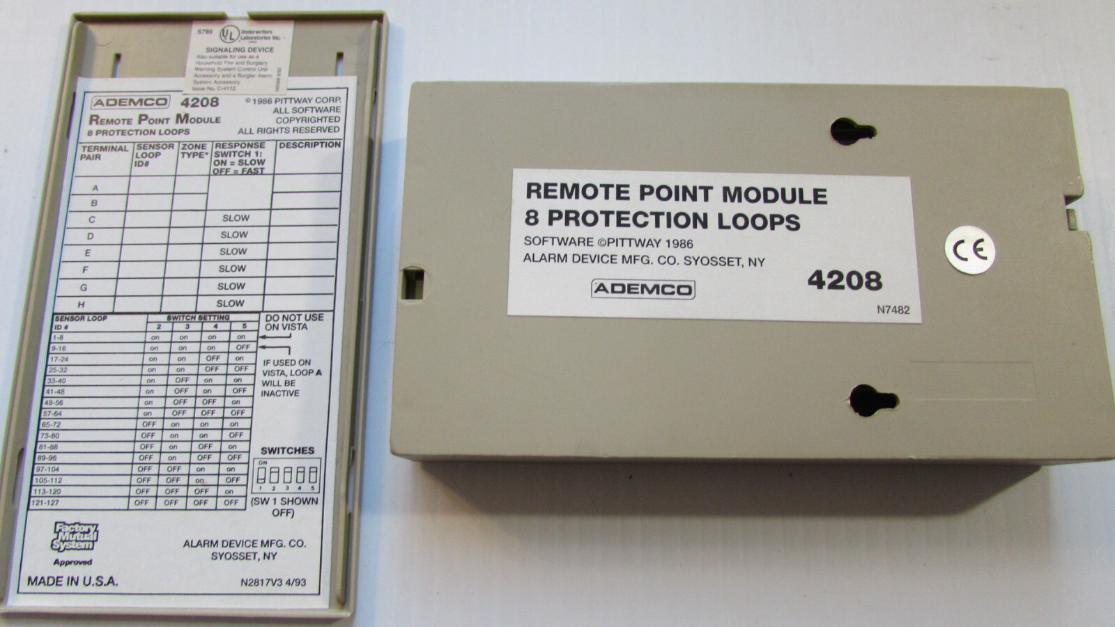 Ademco 4208 8 Point RPM Remote Point Expansion Module - working w ...