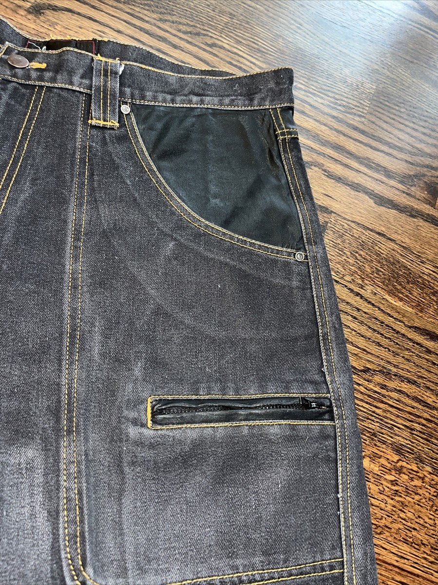 Veezo Jeans Mens 36x34 Black Cargo Baggy Streetwear Denim Veezo Jeans Mens 36x34 Black Cargo Baggy Streetwear Denim