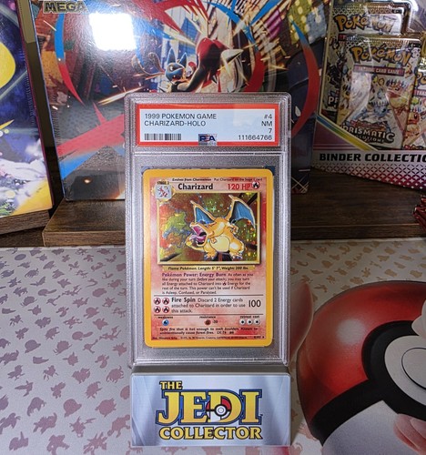 PSA 7 Charizard 4/102 Base Set Rare Holo Pokemon Card 1999 WOTC - Near ...