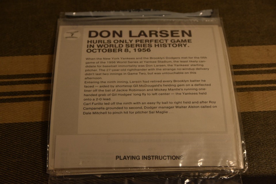 TALKING BASEBALL CARDS Don Larsen Pitches WS No Hitter CMC Flexi Record ...