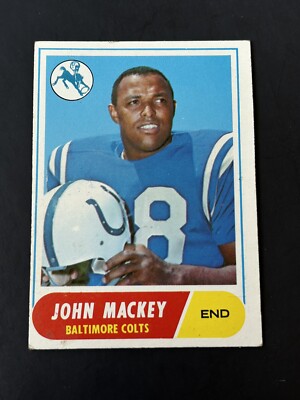 1968 Topps Football #74 John Mackey EX HOF Baltimore Colts Syracuse Set ...