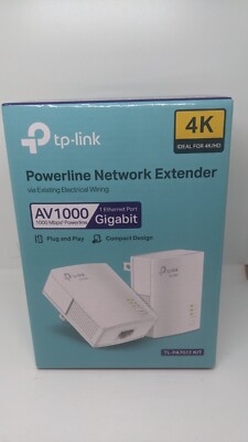 TP-Link AV1000 Gigabit Powerline Starter Kit (TL-PA7017 KIT) 4K HD | eBay