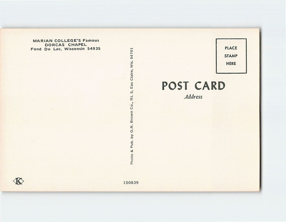 Postcard Marian College's Famous Dorcas Chapel, Fond du Lac, Wisconsin ...