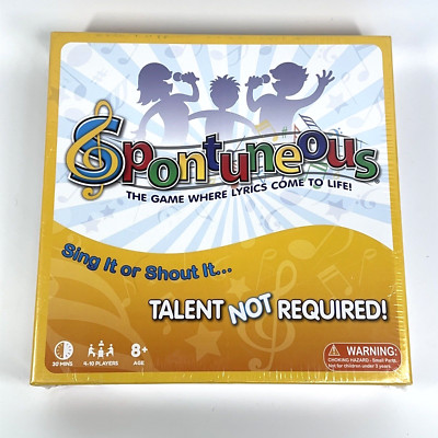Spontuneous The Party Song Lyrics Board Game Family 8+ Brand NEW Sealed ...