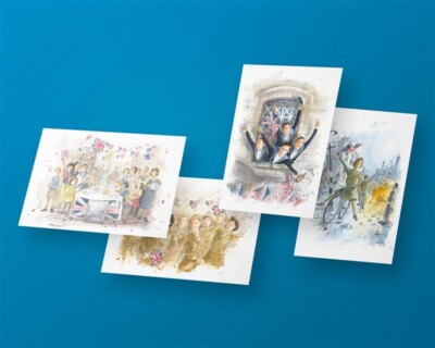 VE Day illustration postcards | eBay UK