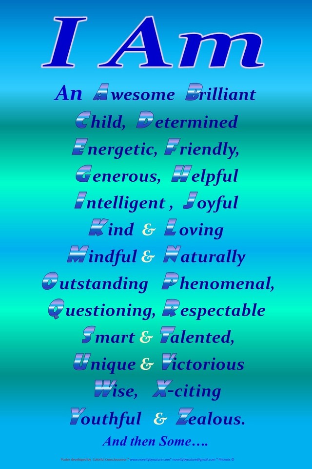 I Am alphabet Affirmation Poem for Black Children, Black History Month ...