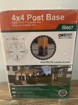 OZCO 56607 Ornamental Wood Ties 4''x4'' Laredo Sunset Post Base ...