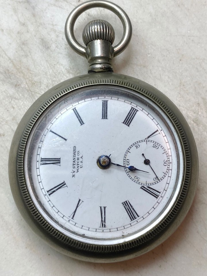 Antique NEW YORK STANDARD WATCH CO. Pocket Watch. Buck Deer 1902 | eBay
