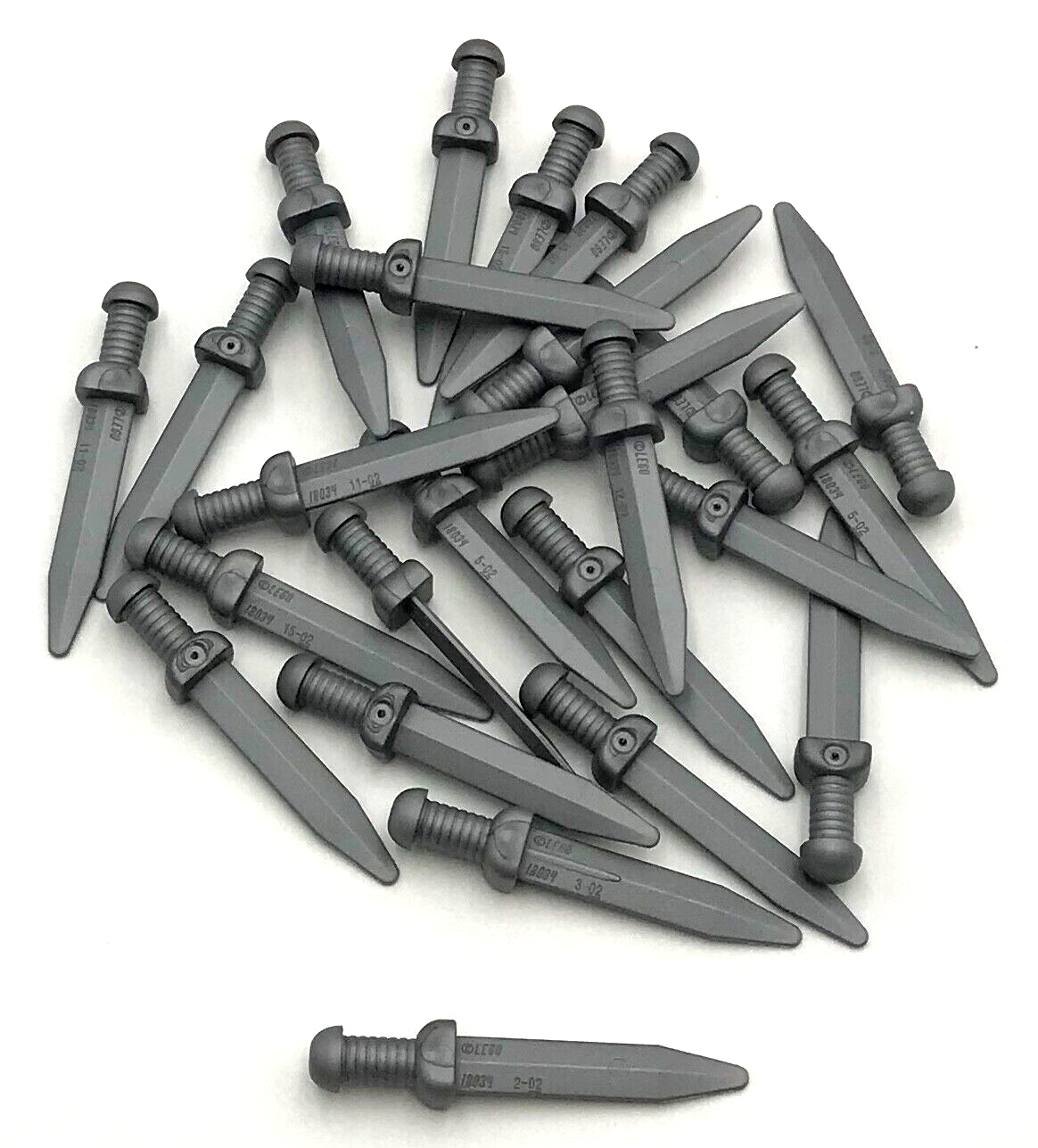Lego 25 New Flat Silver Minifigure Weapon Swords Roman Gladius with ...