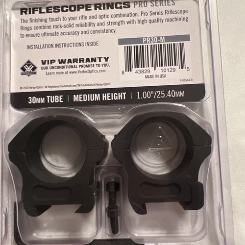 Vortex Optics PR30-M 30mm 1in Medium Riflescope Rings - Black for sale ...