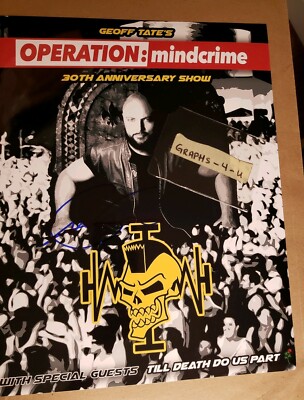 Geoff Tate signed Queensryche Autograph COA k | eBay