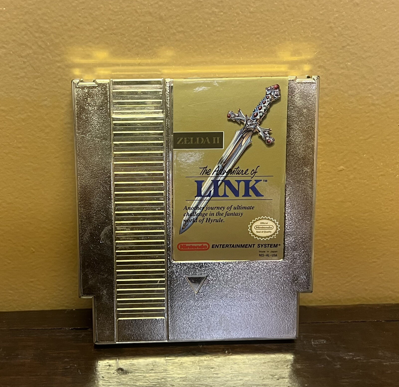 Zelda II Adventure of Link GOLD Nintendo NES Original Authentic Cassic ...