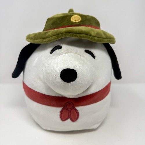Squishmallow Plush Peanuts 10" Snoopy in Beagle Scout Outfit Kellytoy ...