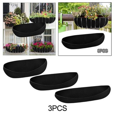 3Pcs Felt Trough Planter Liner Window Box Liners Breathable Hanging ...