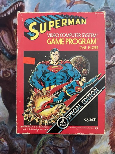Atari 2600 Superman Video Game Special Edition Complete In Box w ...