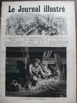 LE JOURNAL ILLUSTRE 1874 N 42-L'INCEDIAIRE DE L'USINE DE PIANOS, RUE ...