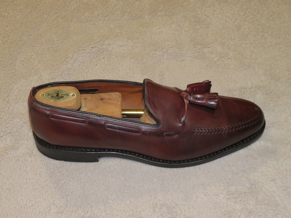 Allen Edmonds Grayson Burgundy Horween Shell Cordovan Tassel Loafer 10A ...