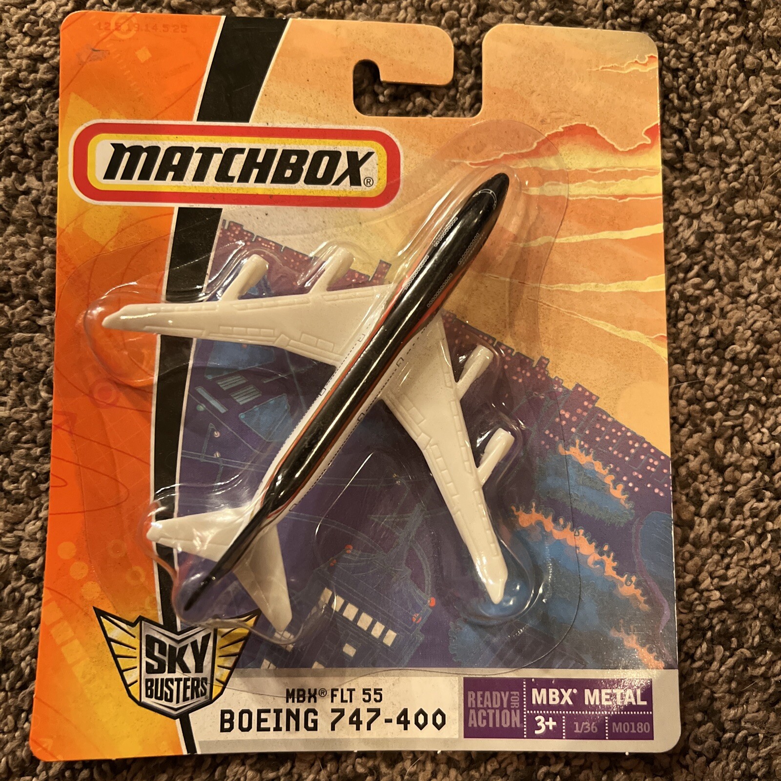 NEW 2007 MBX Metal Matchbox Sky Busters MBX FLT 55 BOEING Airplane 747 ...