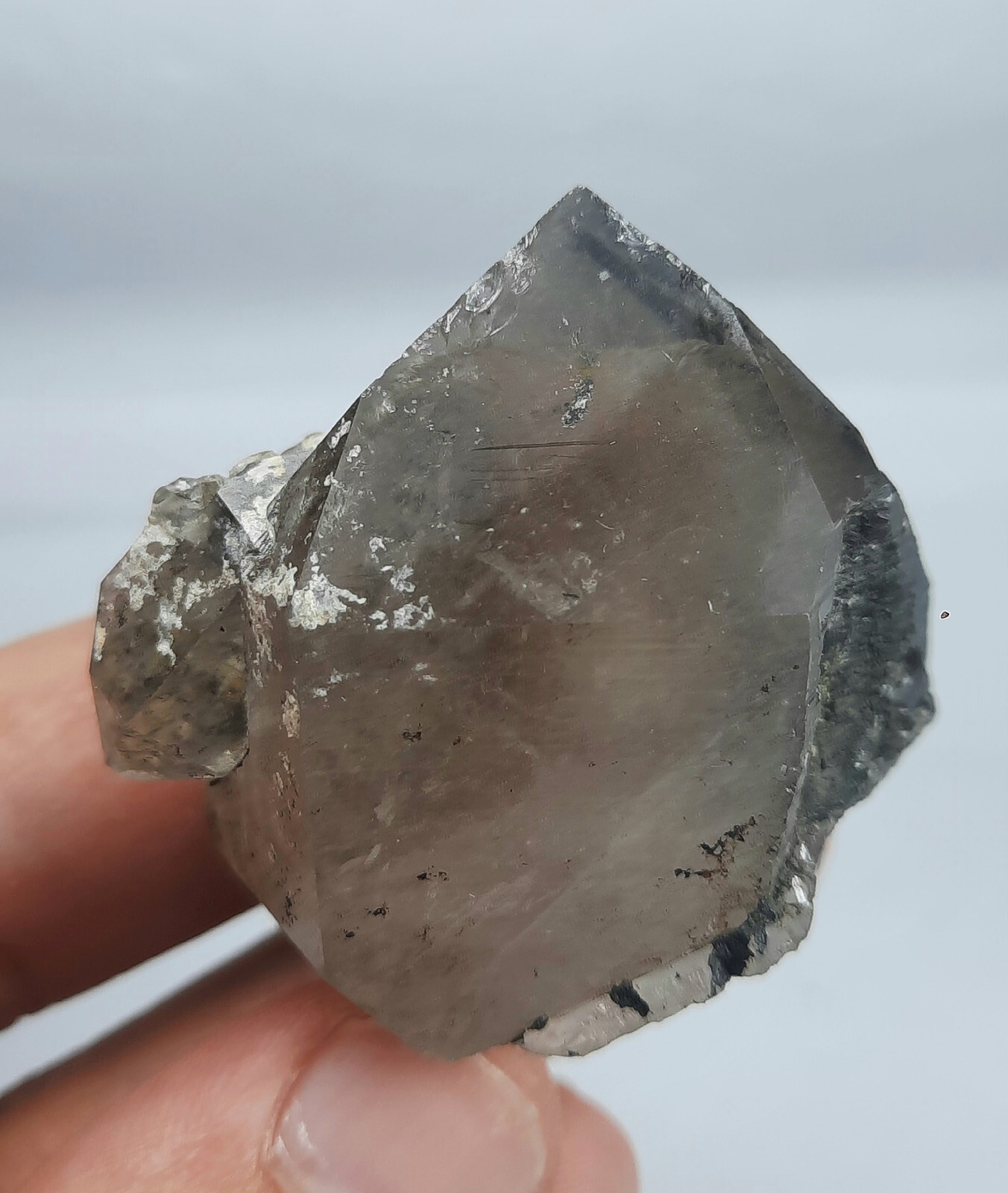 Grey quartz crystal With Hematite from zagi mountains kpk pakistan. | eBay