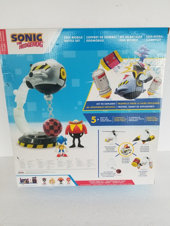 Sonic the Hedgehog Eggman Egg Mobile Battle Set Helicopter Playset NEW ...