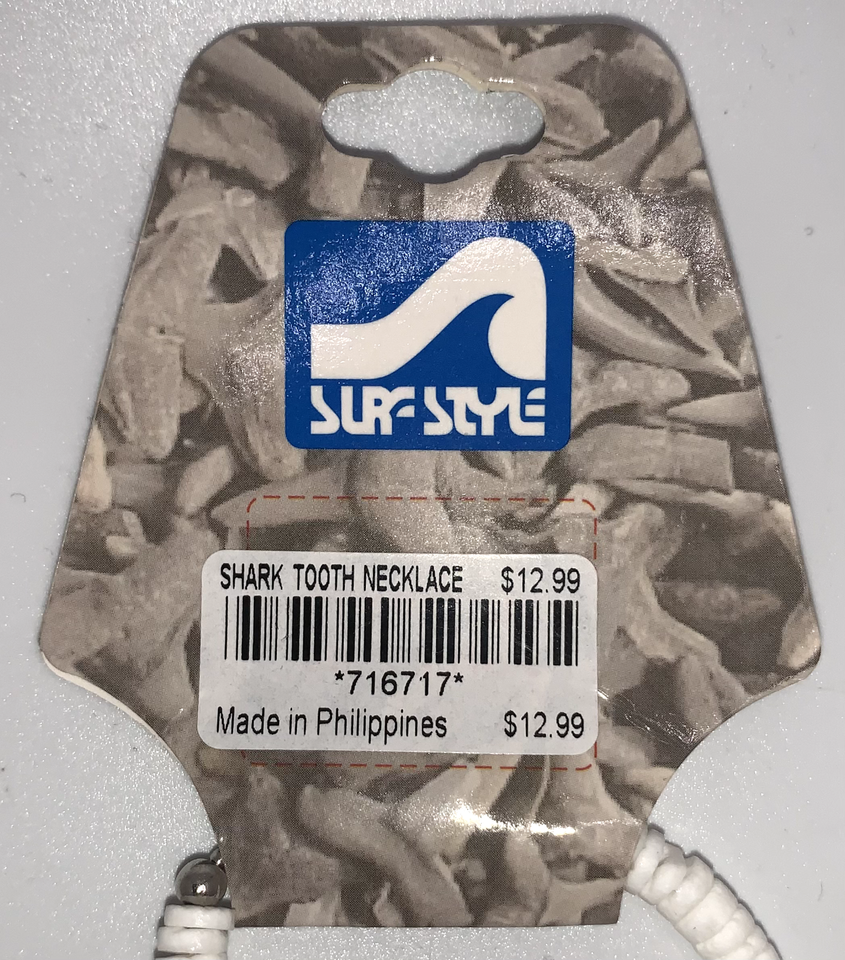 Surf Style Brown Tan White Surfer Shark Tooth Necklace 716717 | eBay