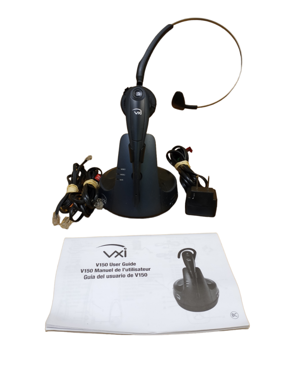 VXi V150 Wireless Bluetooth Headset Phone System W/ Charging Base ...