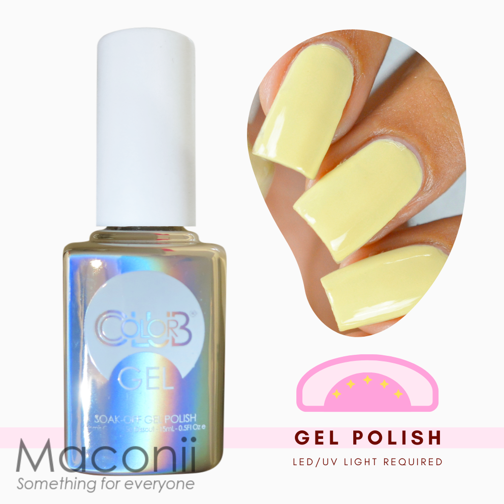 Color Club GEL Macaroon Swoon Pastel Yellow Cream Creme Nail Polish LED ...