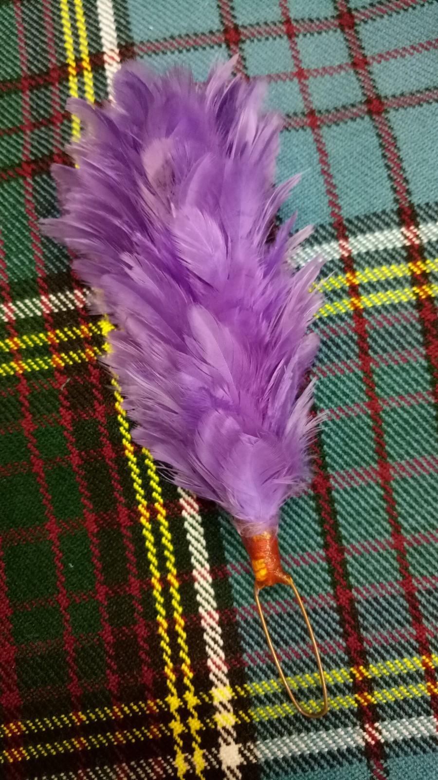 Feather Plume Hackle Purple Scottish Glengarry Cap/Balmoral Hat Plume ...