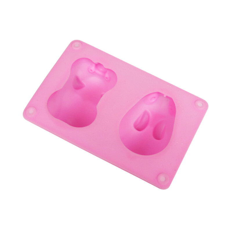 3D DIY Baking Tools Non-stick Silicone Cake Mold Rabbit Pig Shapes ...